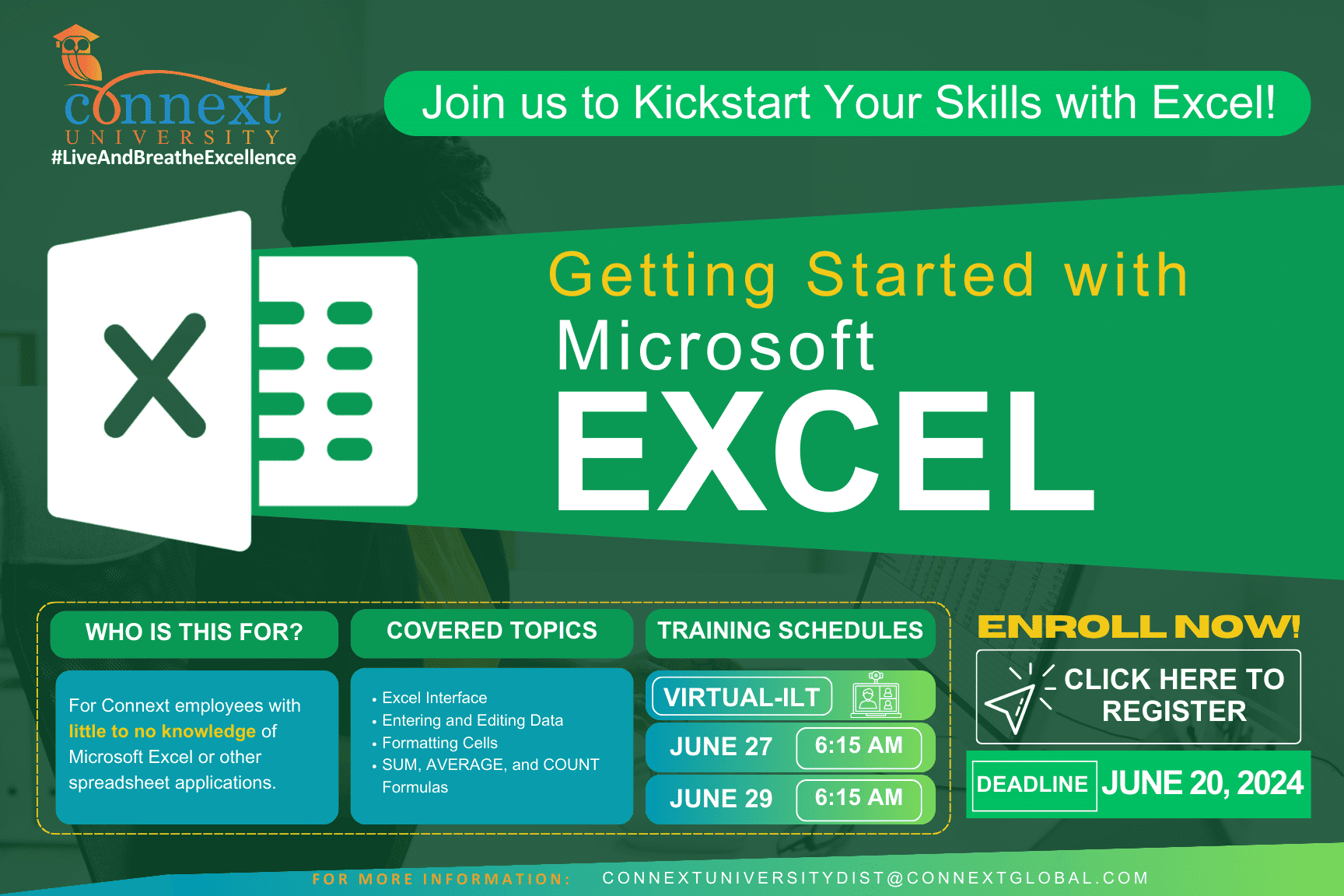 Connext: Getting Started with Excel